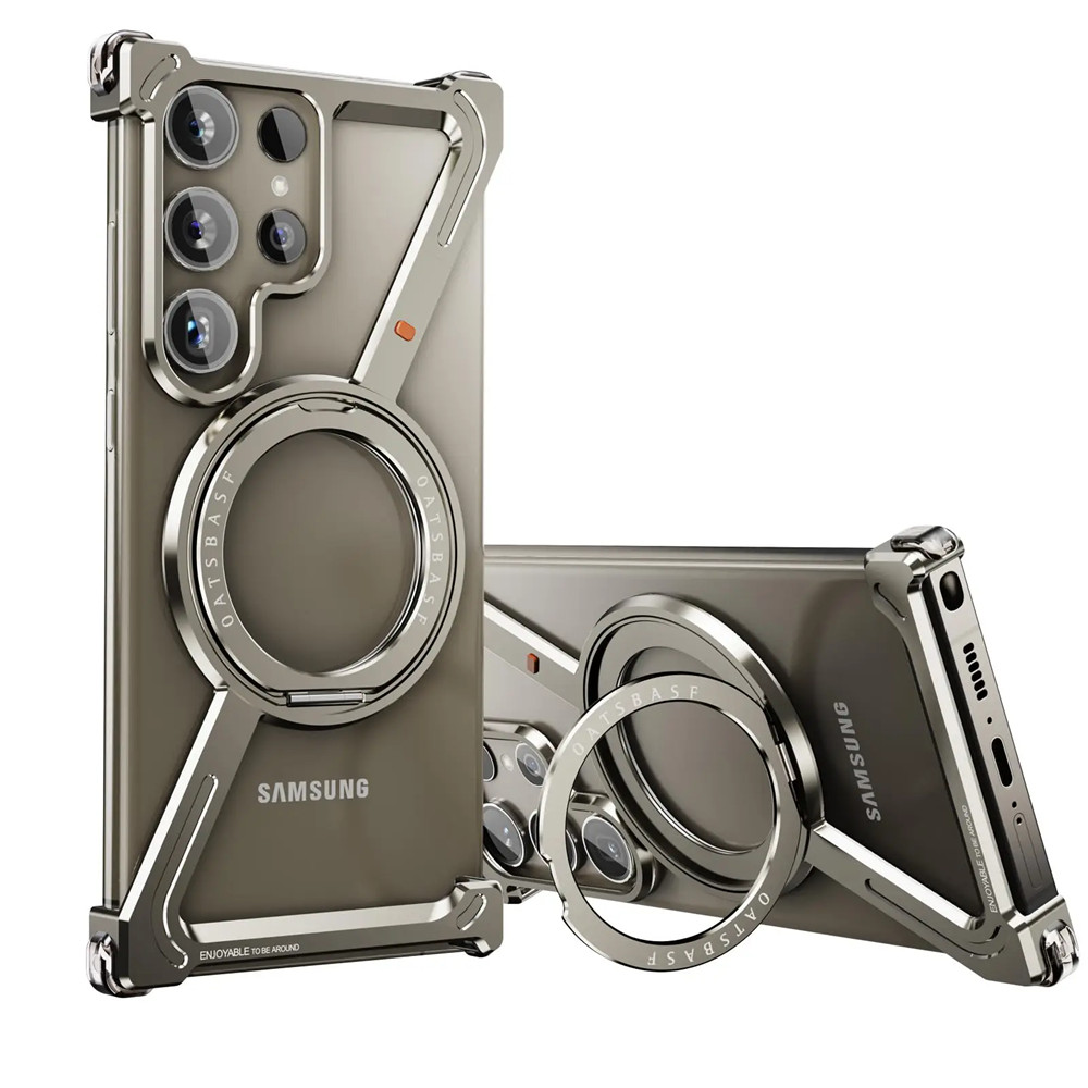[JLK] Z Shape Aluminum Alloy Rimless Magnetic Phone Case For Samsung ...
