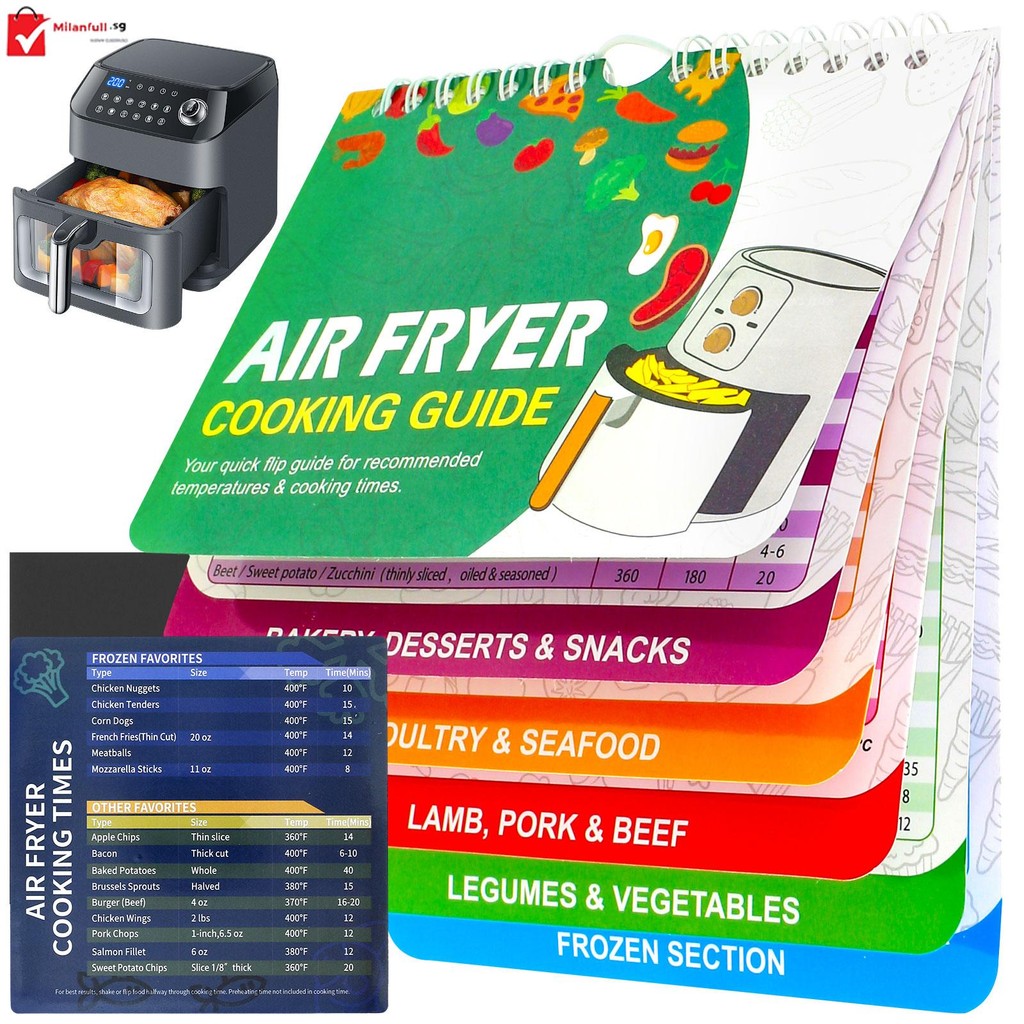 Air Fryer Cheat Sheet Magnets Cooking Guide Booklet Air Fryer ...