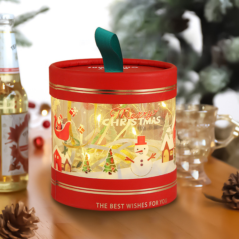 Red Green Christmas Candy Box Christmas Eve Apples Mousse Cake Dessert ...