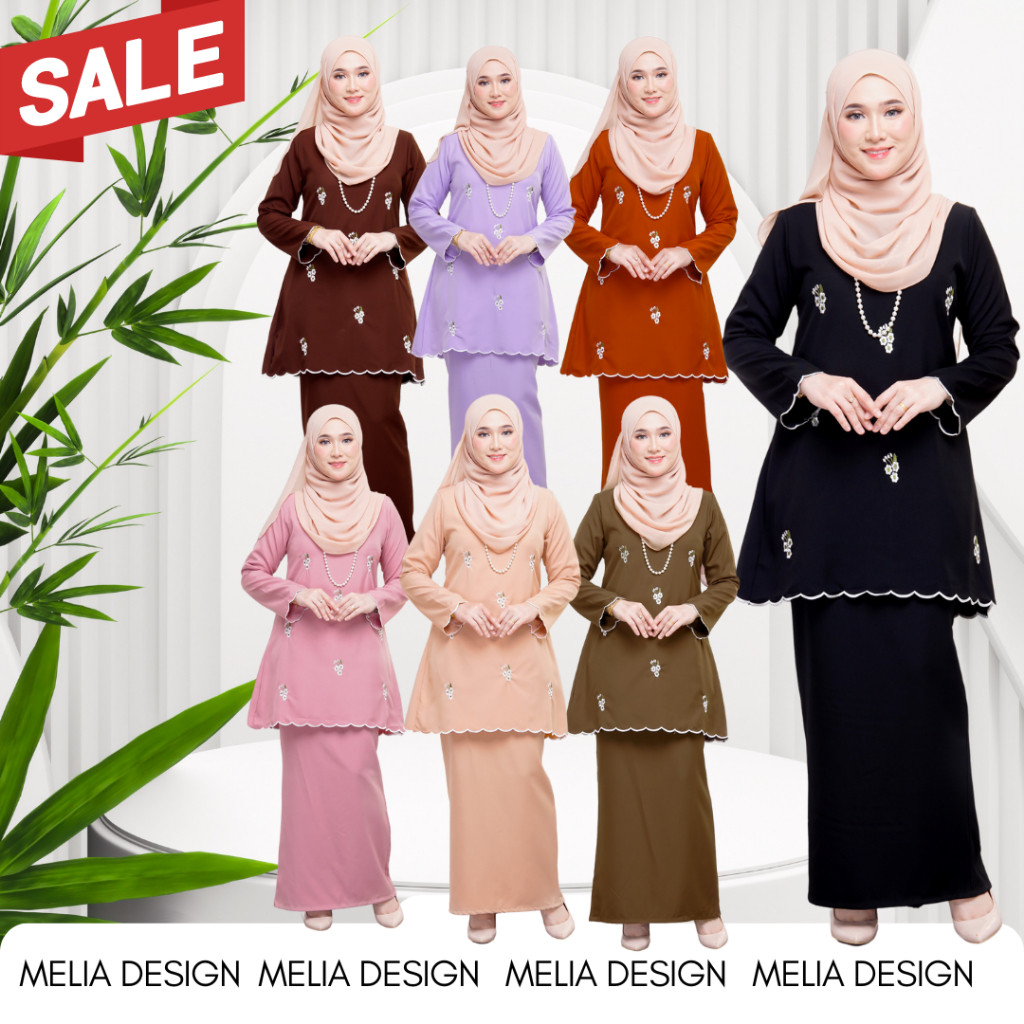 By Melia Design Baju Hot viral 2024 Kurung camelia Moden Sulam ...