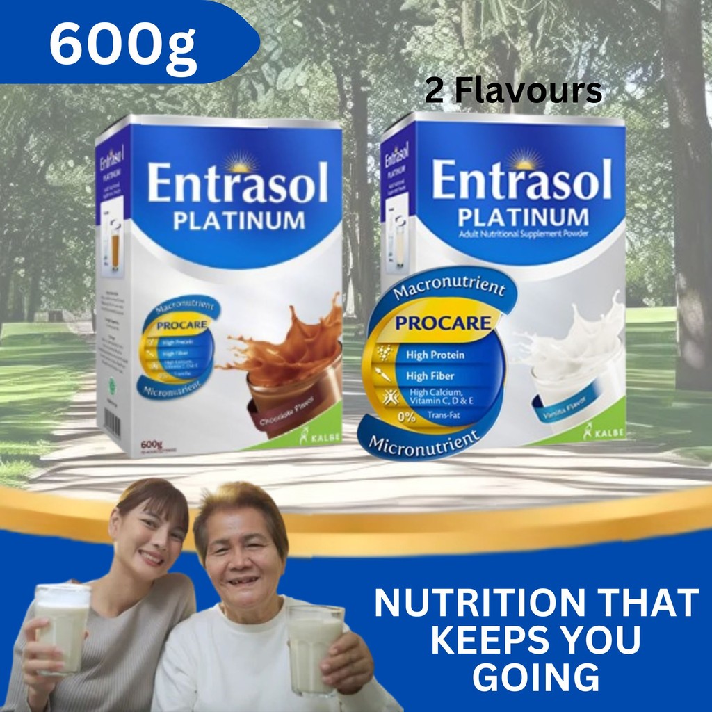 Entrasol Nutrition Milk Powder for Elderly Adults 600g Ensure Low ...