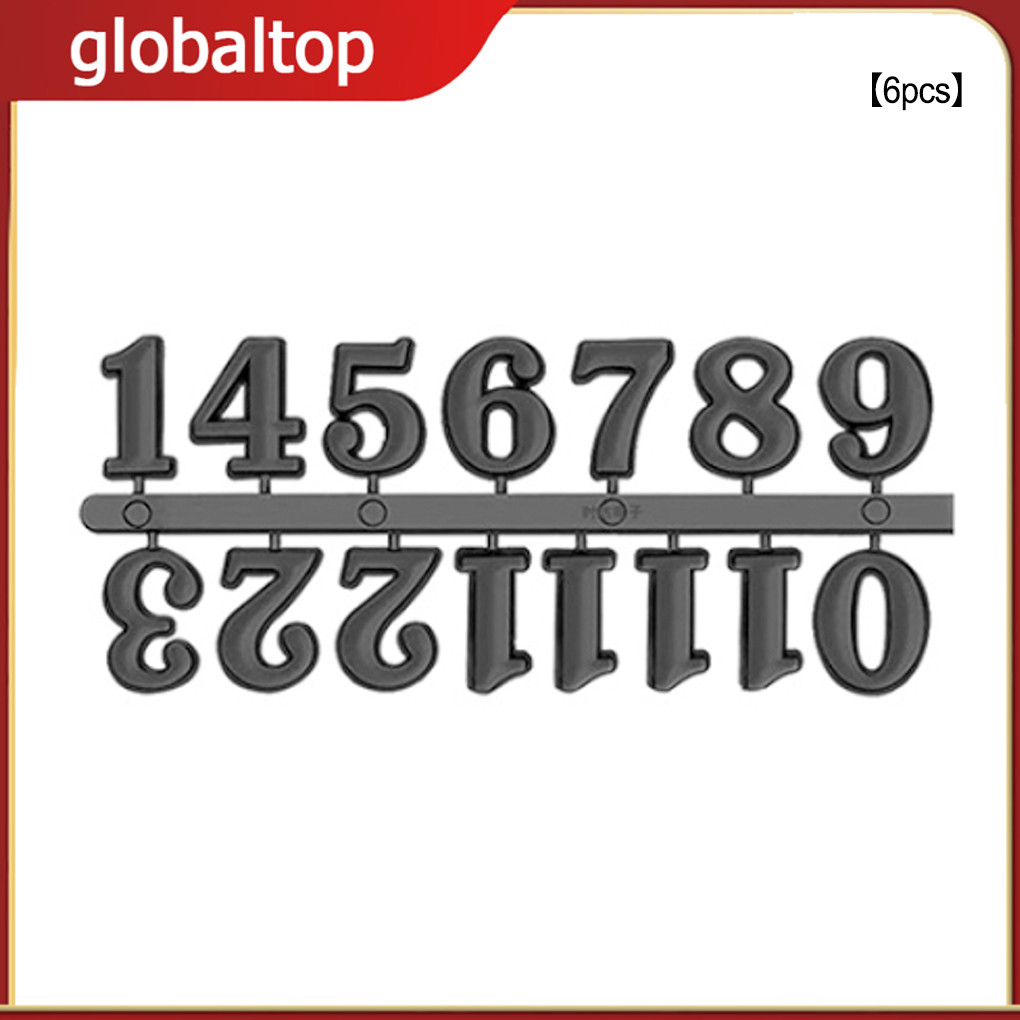 6pcs 2CM Clock Number Plate Plastic Digital Clocks Numbers Watch ...