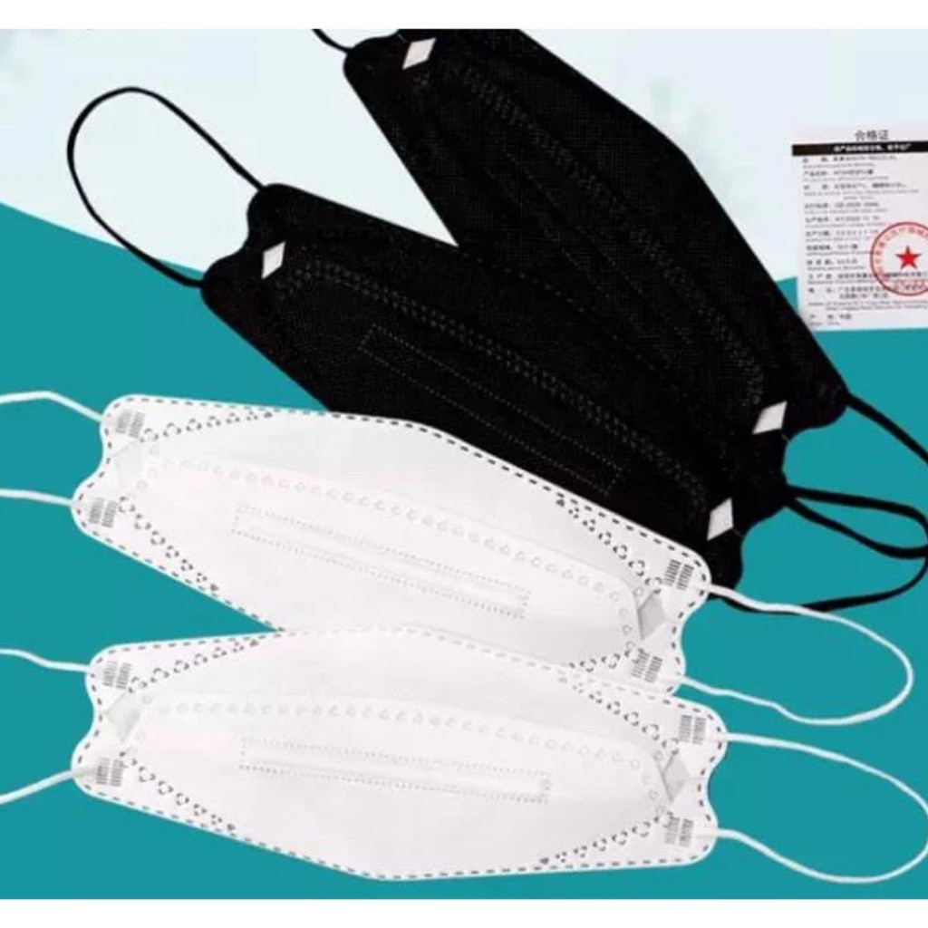 HITAM PUTIH (Ministry Of Health) KOREAN KF94 WHITE AND BLACK MASK (10 ...