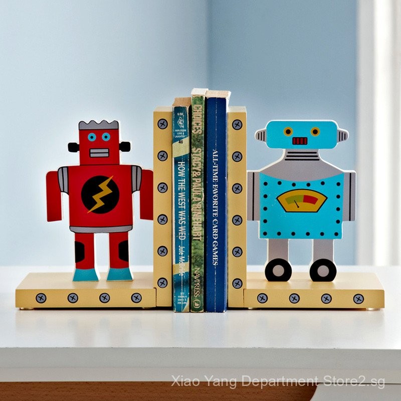 Bookend Book Stand Cartoon Children's Room Robot Desk Surface Book ...