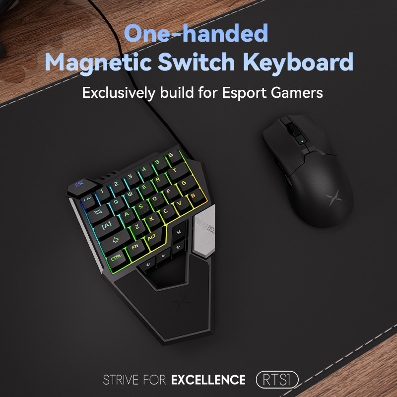 DELUX RTS1 RGB Magnetic Switch Mechanical Keyboard Wired 8000Hz One ...