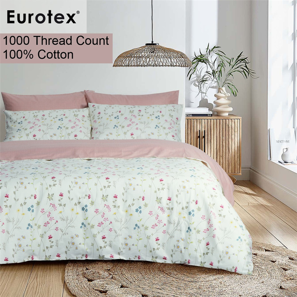 Eurotex, 1000 Thread Count 100% Cotton, Fitted Bedsheet Set / Bedset ...