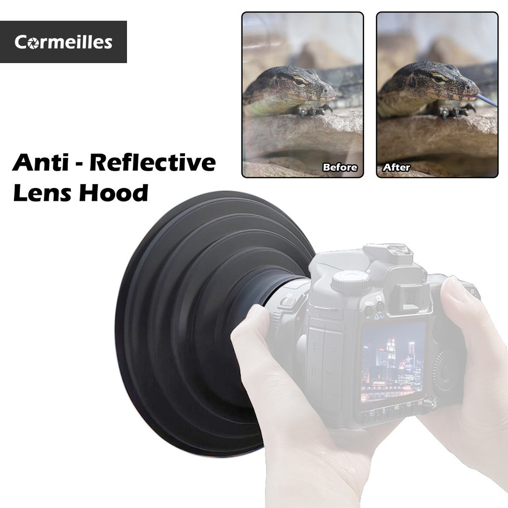 Silicone Anti Reflective Lens Hood Soft Stretchy DSLR Lens Hood ...