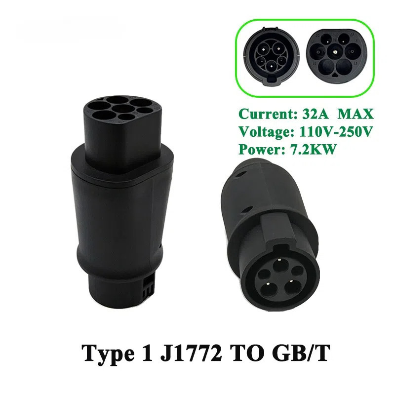 32A MAX 7.2KW Type 1 to GBT CHINA Electric Vehicle Adapter SAE J1772 ...