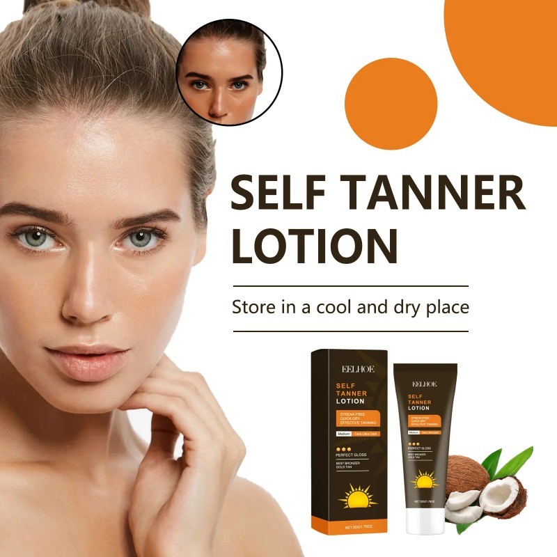 EELHOE Fake Tan Self Tanner Long Lasting Self-Tanning Cream Body And ...