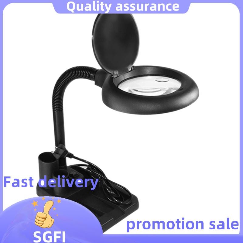 LED Magnifying Lamp 5X 10X Magnifier with Light Table and Desk Lamp ...