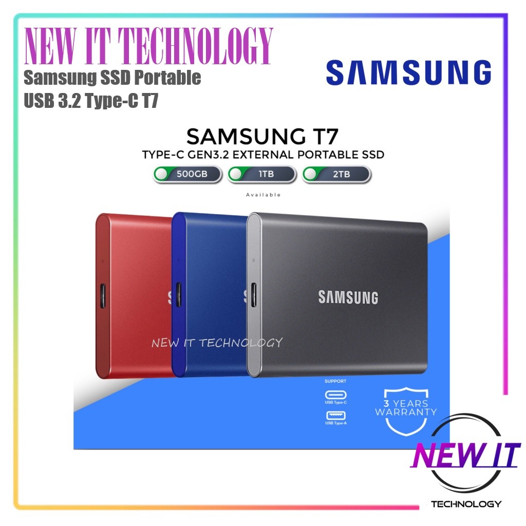 Samsung EXT SSD Portable T7 & T7 Shield 1,050/1,000 MB/s & T9 2,000/ ...