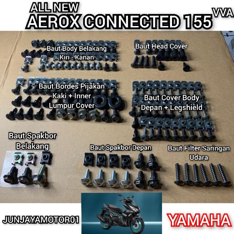 / Complete Bolts Fullset Yamaha Aerox New Connected Body / Full Set ...
