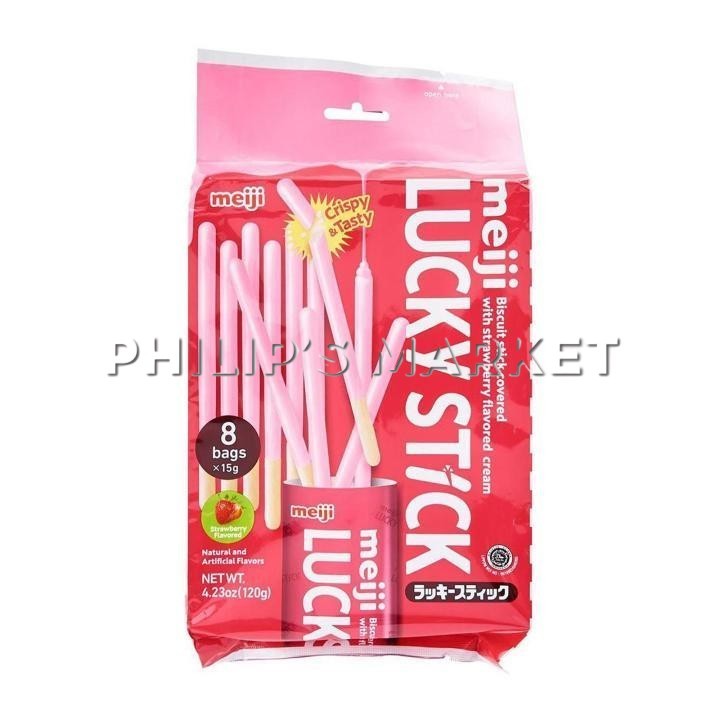 Meiji Lucky Stick Strawberry Family Pack 120g | Shopee Singapore