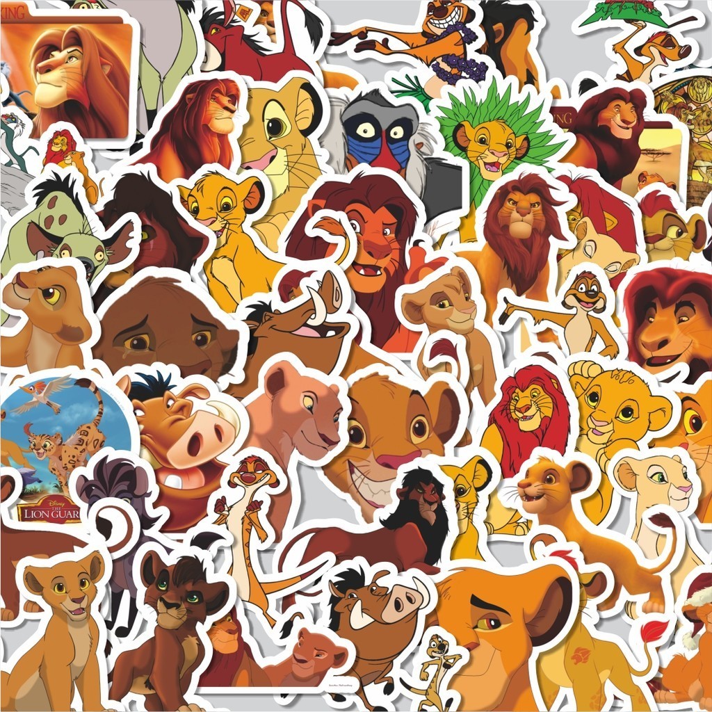 100Pcs The Lion King Cartoon Stickers Cutting Pack Stickers Cute Cool ...