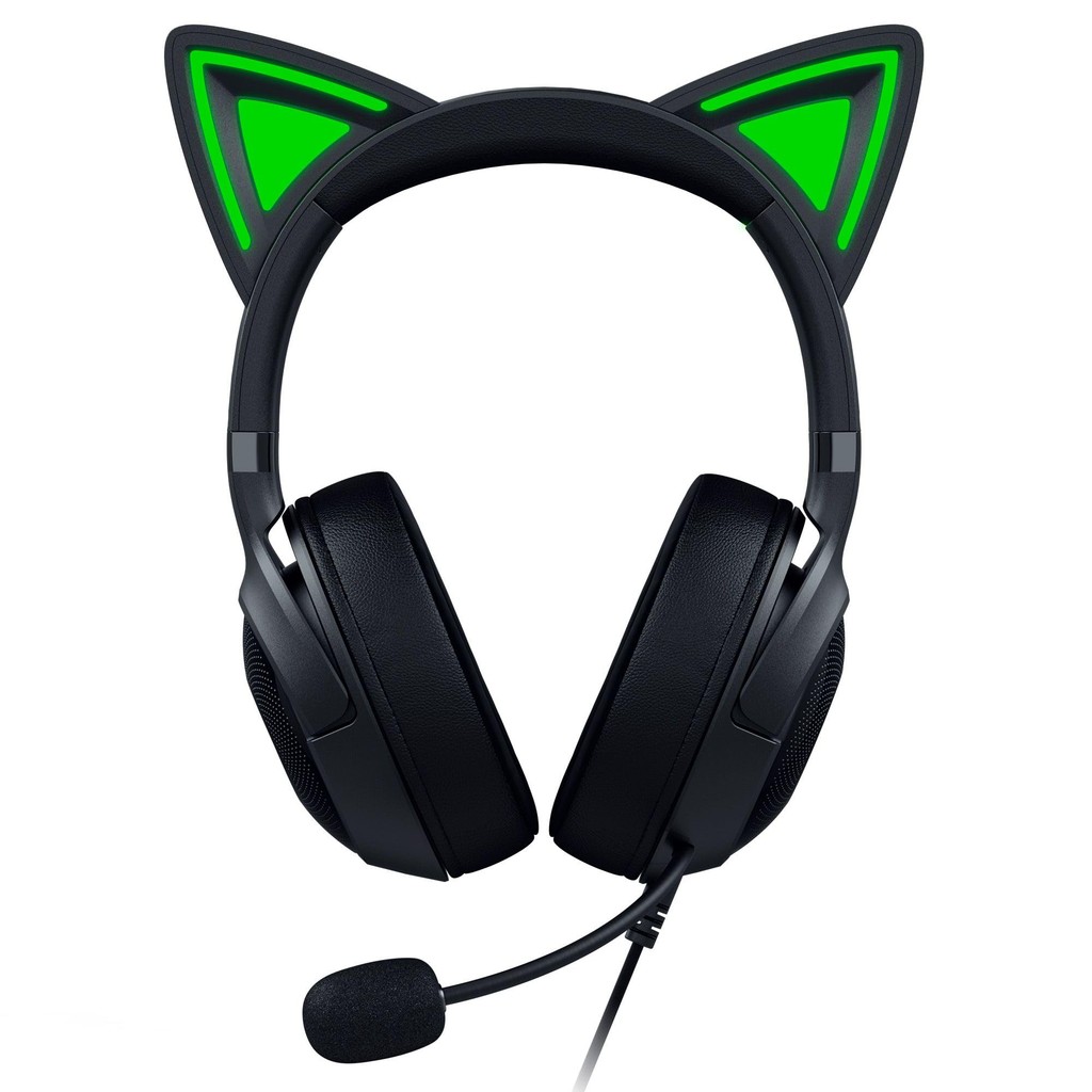 Razer Kraken Kitty V2 Black Wired Gaming Headset Cat Ears RGB 7.1 ...