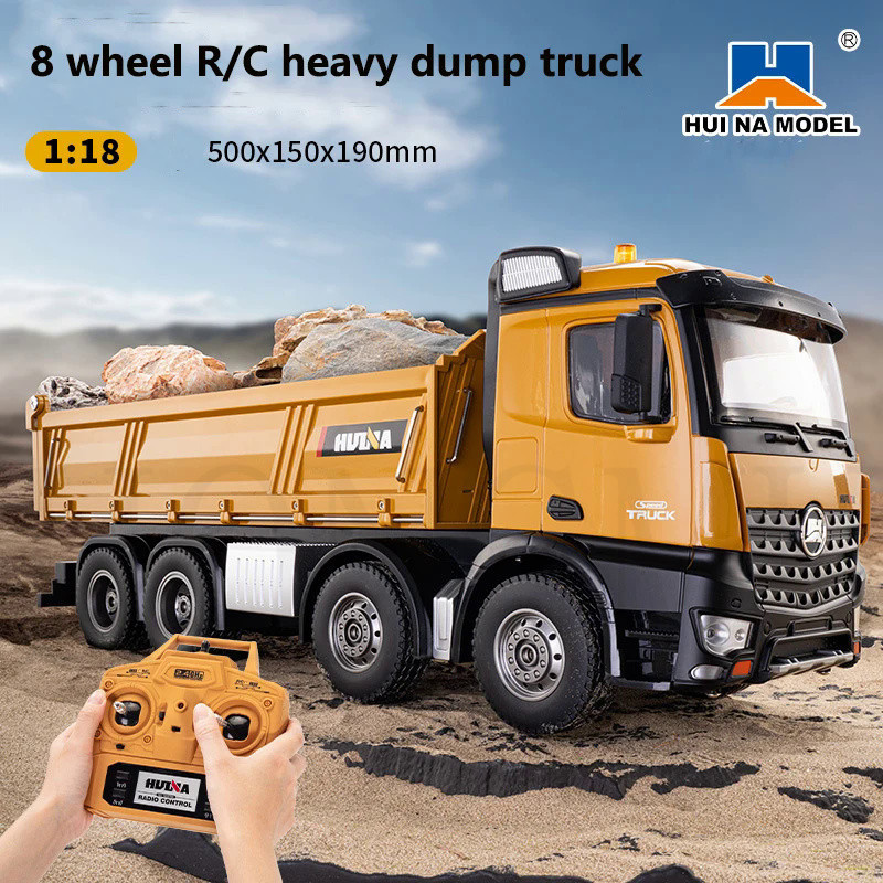 Huina New 536 R/C Alloy Heavy Dump Truck 1/18 Scale Remote Controlled ...