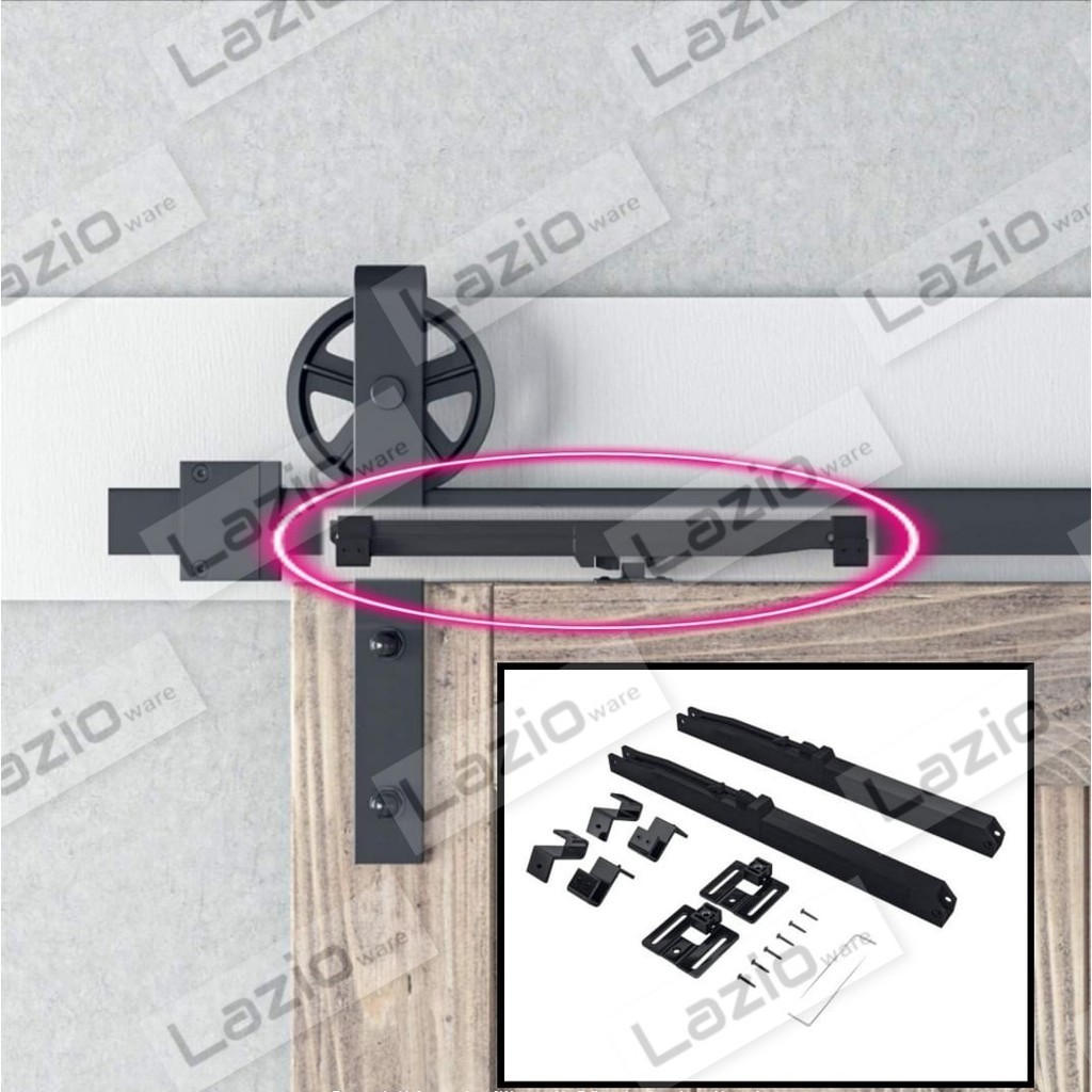 Sliding Wood Barn Door Soft Close Anti Slam Mechanism Spring Buffer ...