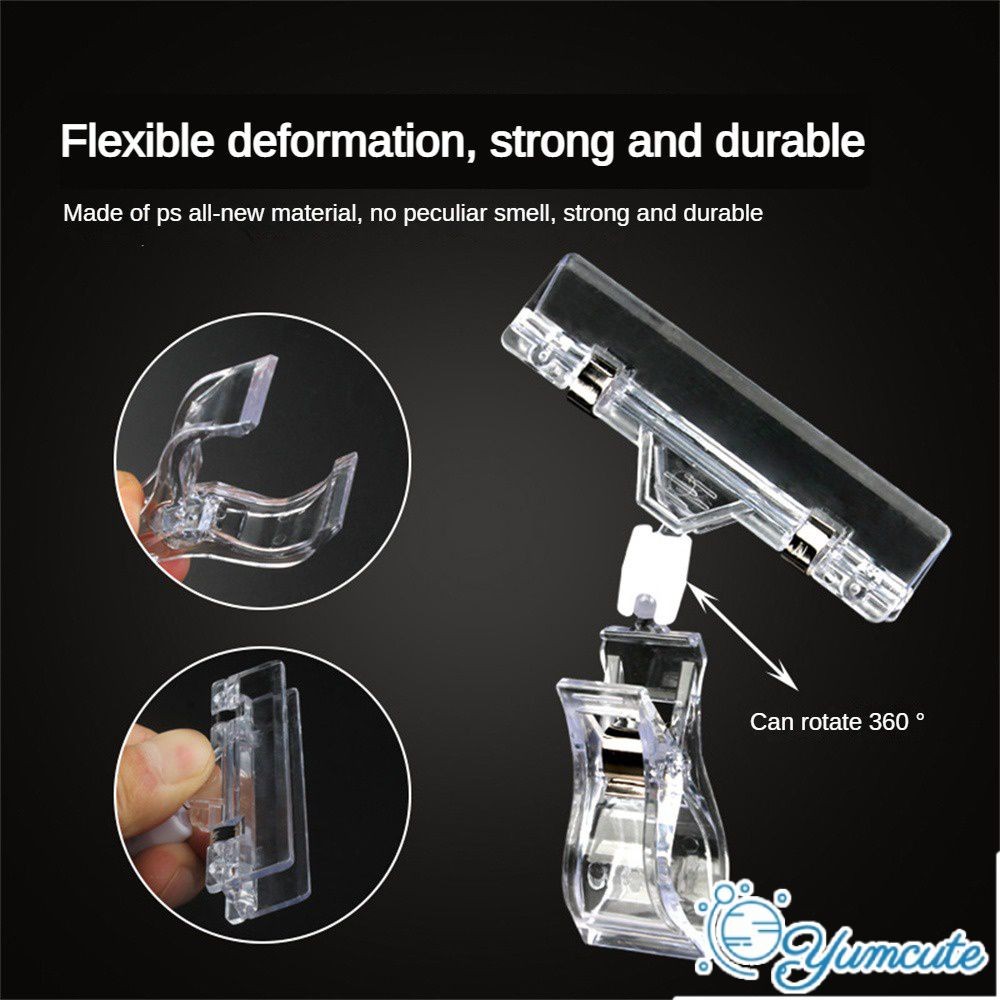 Plastic Pop Price Label Sign Display Holders Spring Clips Pipe Tube ...