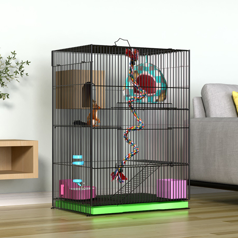 Three-Layer Chinchilla Cage Golden Flower Devil Squirrel Cage Sugar ...