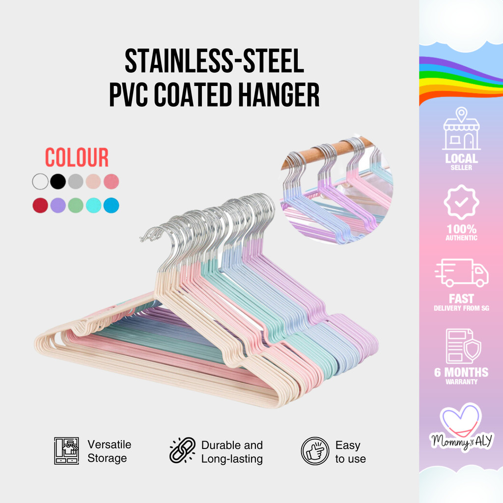PVC Coated Metal Hanger - Non-Slip, Versatile, Durable, Lightweight for ...