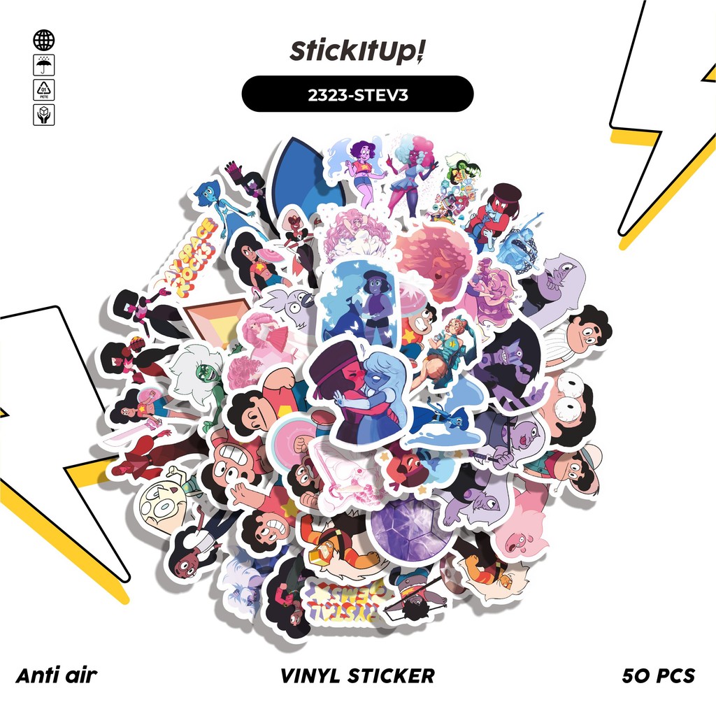 HP 50 Pcs Sticker Pack CARTOON SERIES STEVEN UNIVERSE CHARACTER MIX 03 ...