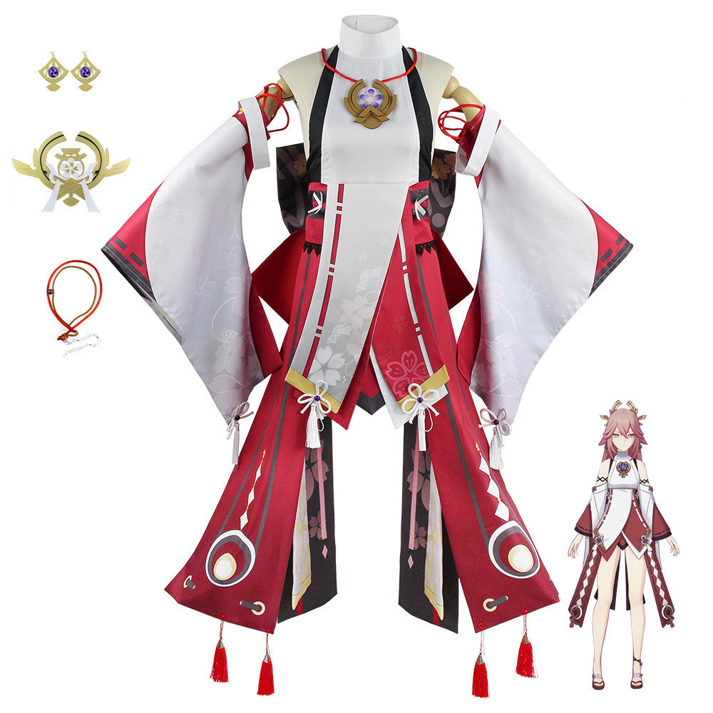 [Silvian·COS]Yuanshen Yae Kamiko cos Costume Anime Character Game Full ...