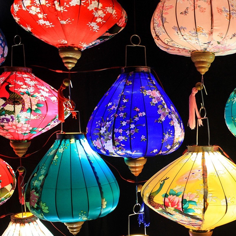 Chinese Silk Lantern Traditional Japanese Vietnam Lantern Balcony Outdoor Party Spring Festival New Year Hanging Lanterns Shopee Singapore