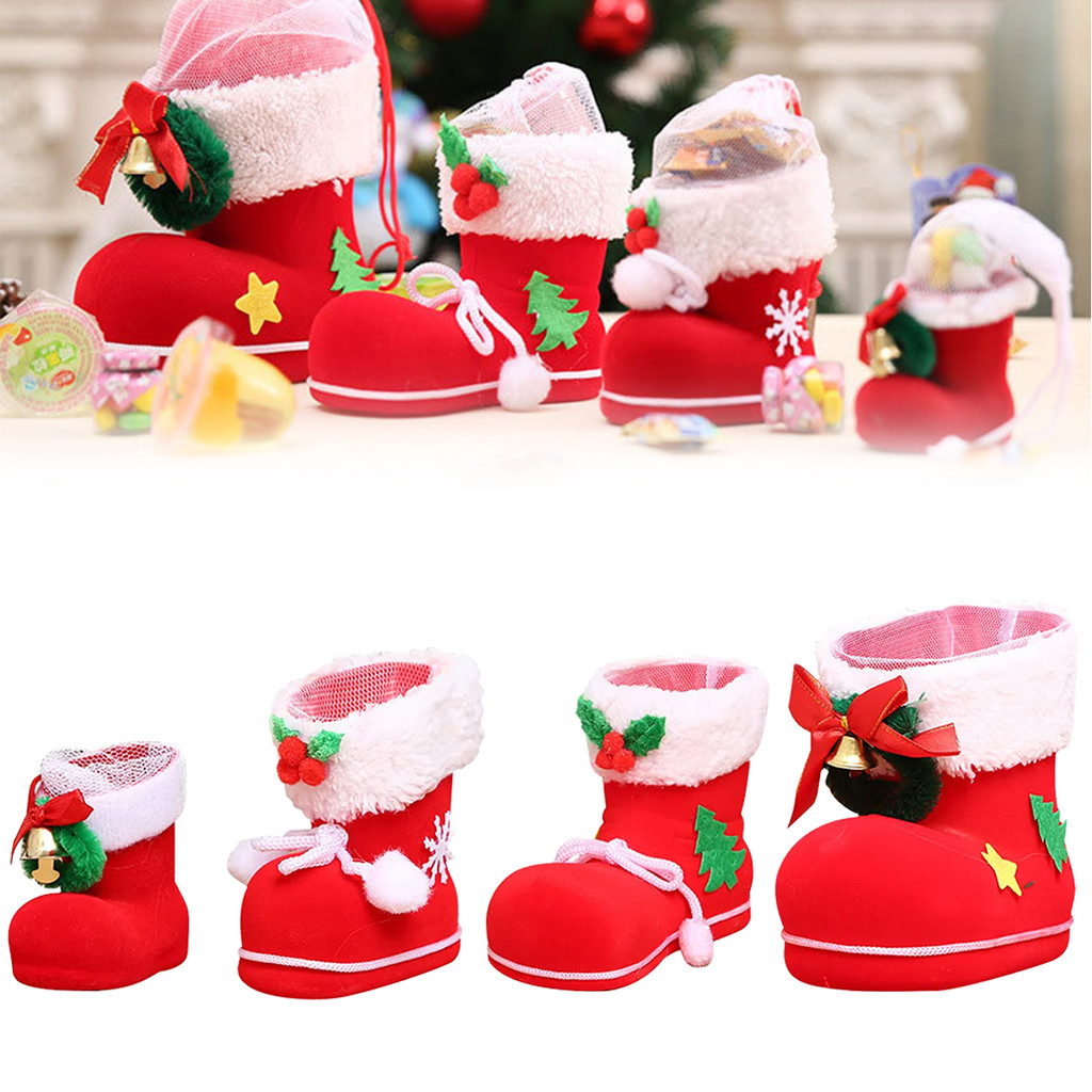 1Pcs Christmas Candy Bags Red Candy Boots Christmas Bags for Sweets ...