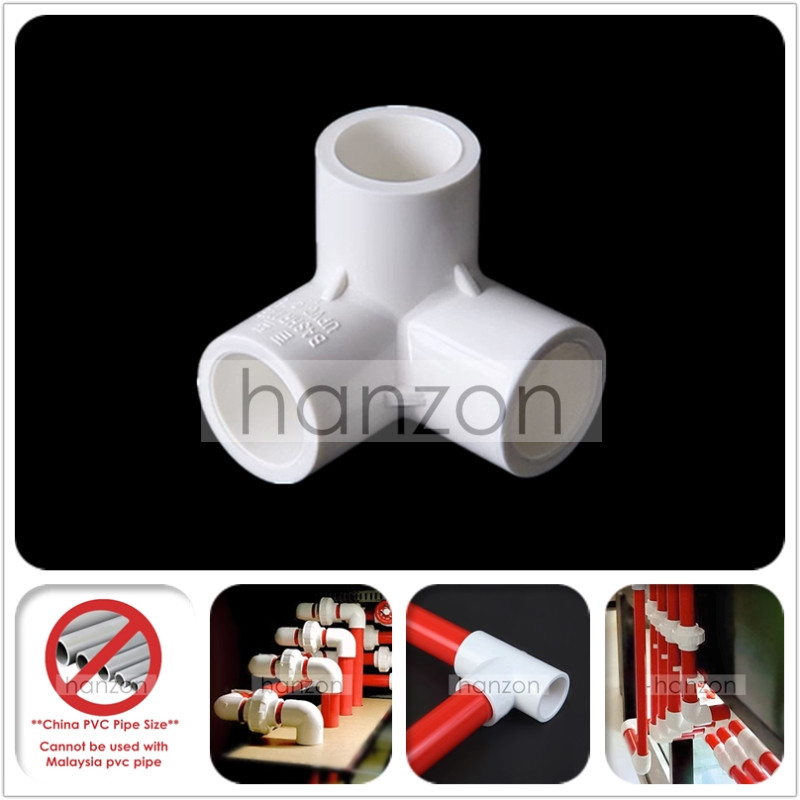 PVC Pipe (3 Way) (20mm/25mm/32mm/40mm/50mm) | Shopee Singapore