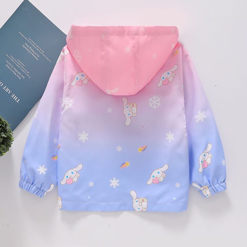 110-160 Boys and Girls Cinnamoroll Gradient Windbreak Hooded Jacket for ...