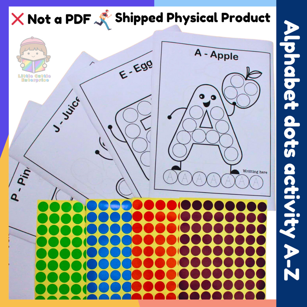 Alphabet Do a Dot Worksheet ABC Book Montessori Activity Book for Kids ...