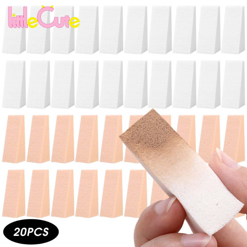 20pcs Triangle Latex Makeup Sponge - Dry Wet Dual Purpose Sponge - Face ...