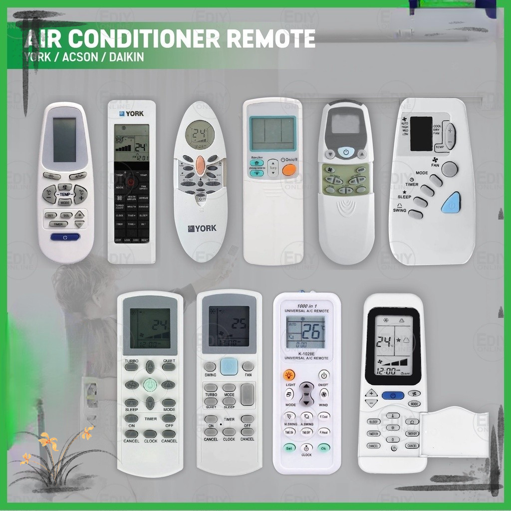 Air Conditioner Remote Control Replacement YORK ACSON D@IKIN Aircond ...
