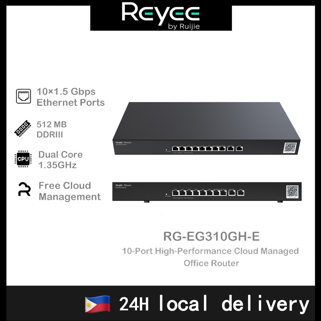 Ruijie Reyee RG-EG310GH-E, Reyee 10-Port High-Performance Cloud Managed Office Router | Shopee ...