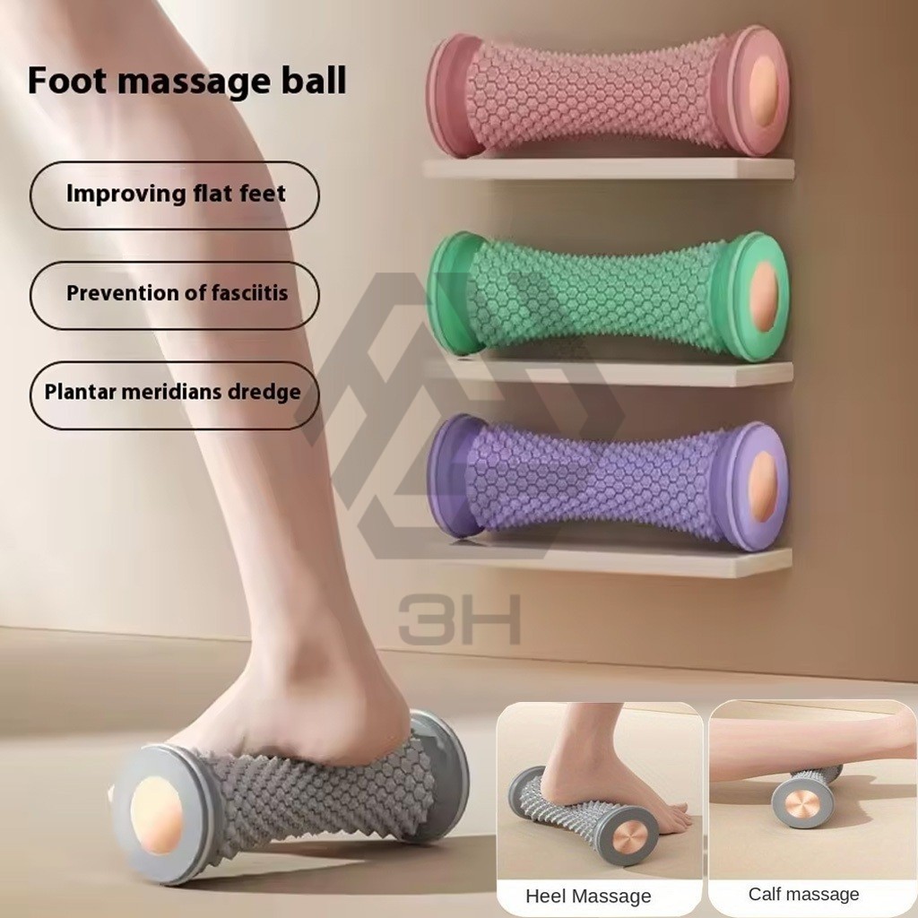 3H Fitness Foot Foot Pain Relief Massager Roller Sport Ball Wolf Tooth ...