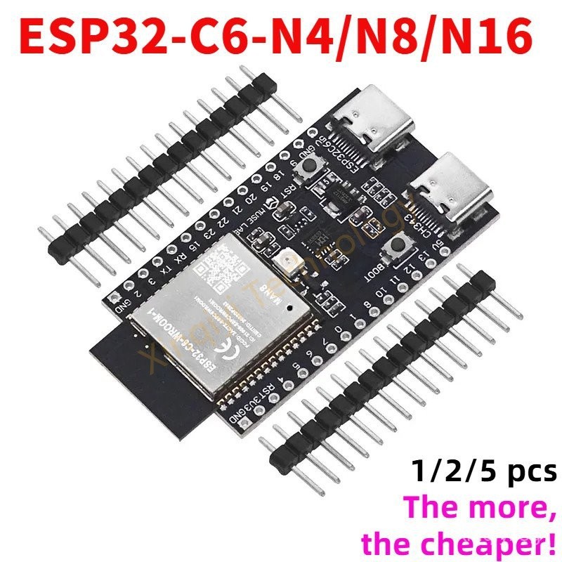 1/2/5pcs ESP32-C6-N4/N8/N16 Development Board ESP32C6 Minimum System Board ESP32 Core Board RISC ...