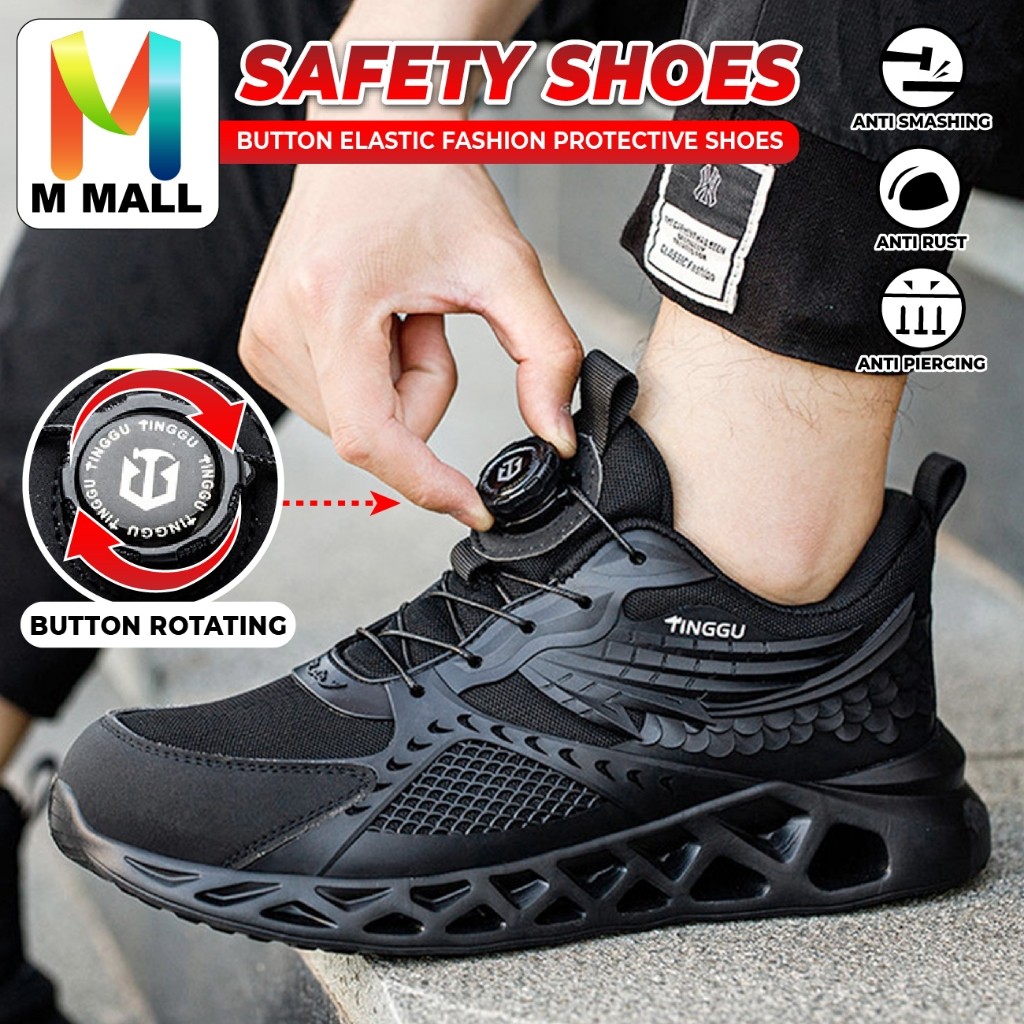 MMALL SAFETY SHOES Anti-Smashing Anti-Piercing Steel Toe Cap with ...