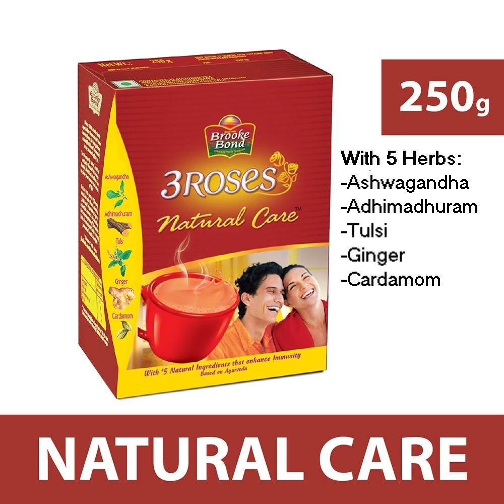 BROOKE BOND 3 Roses Tea Natural Care 250GM | Shopee Singapore