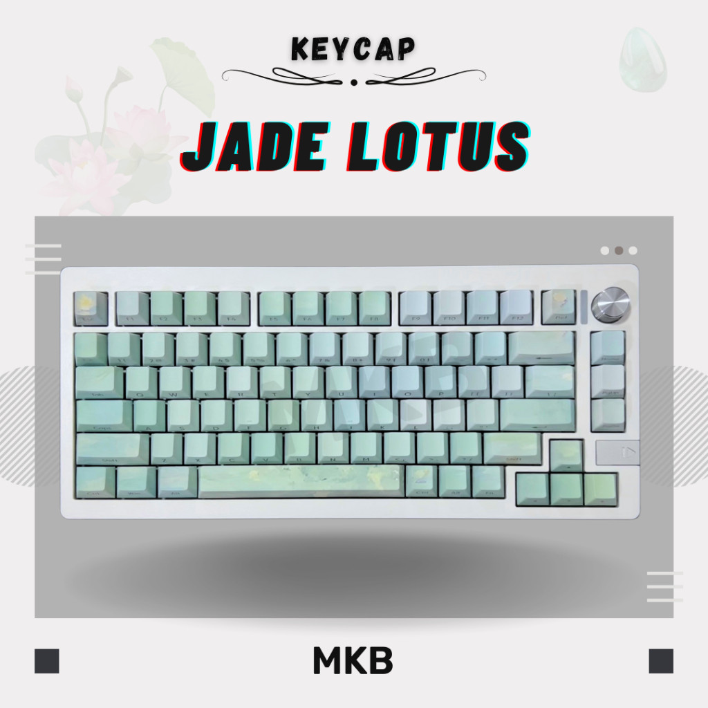 [READY STOCK] Jade Lotus Shine Through PBT Double Shot Cherry Profile ...