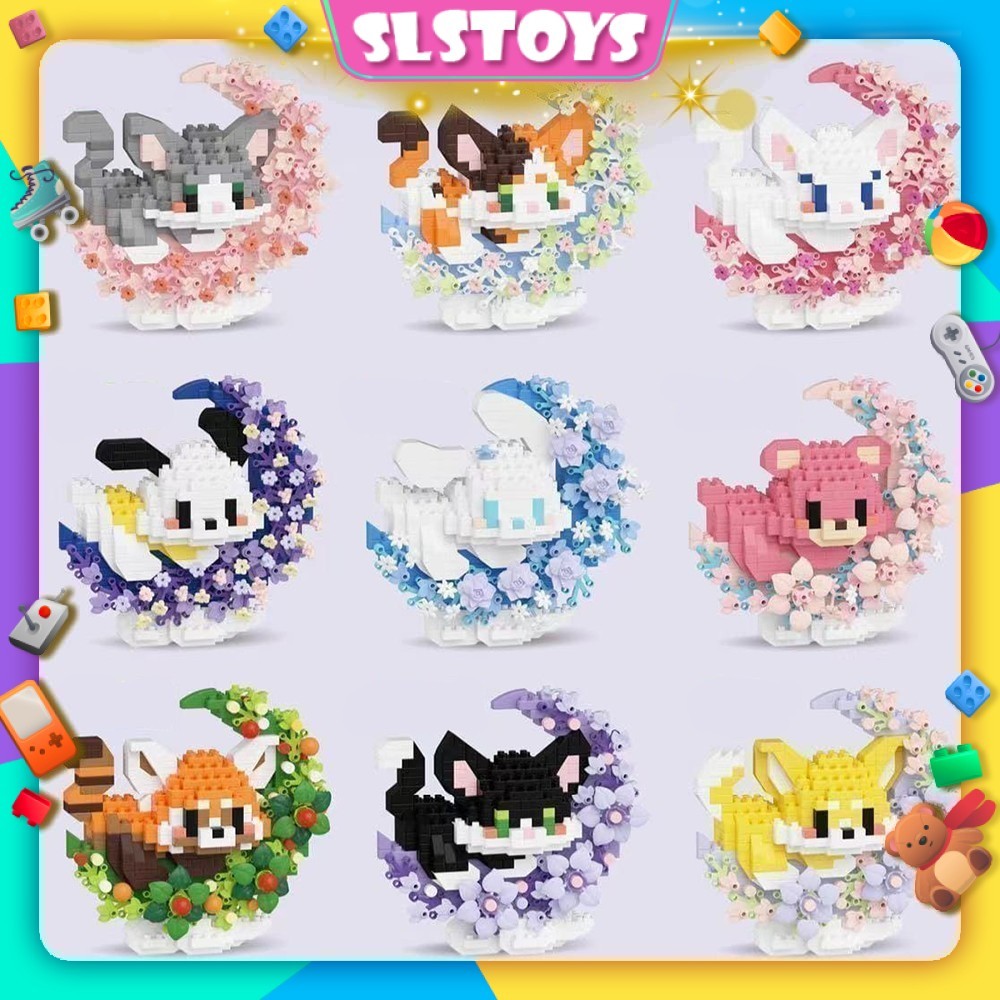 Cute Moon Building Block Brick Series Set Decoration Present Toy kids ...