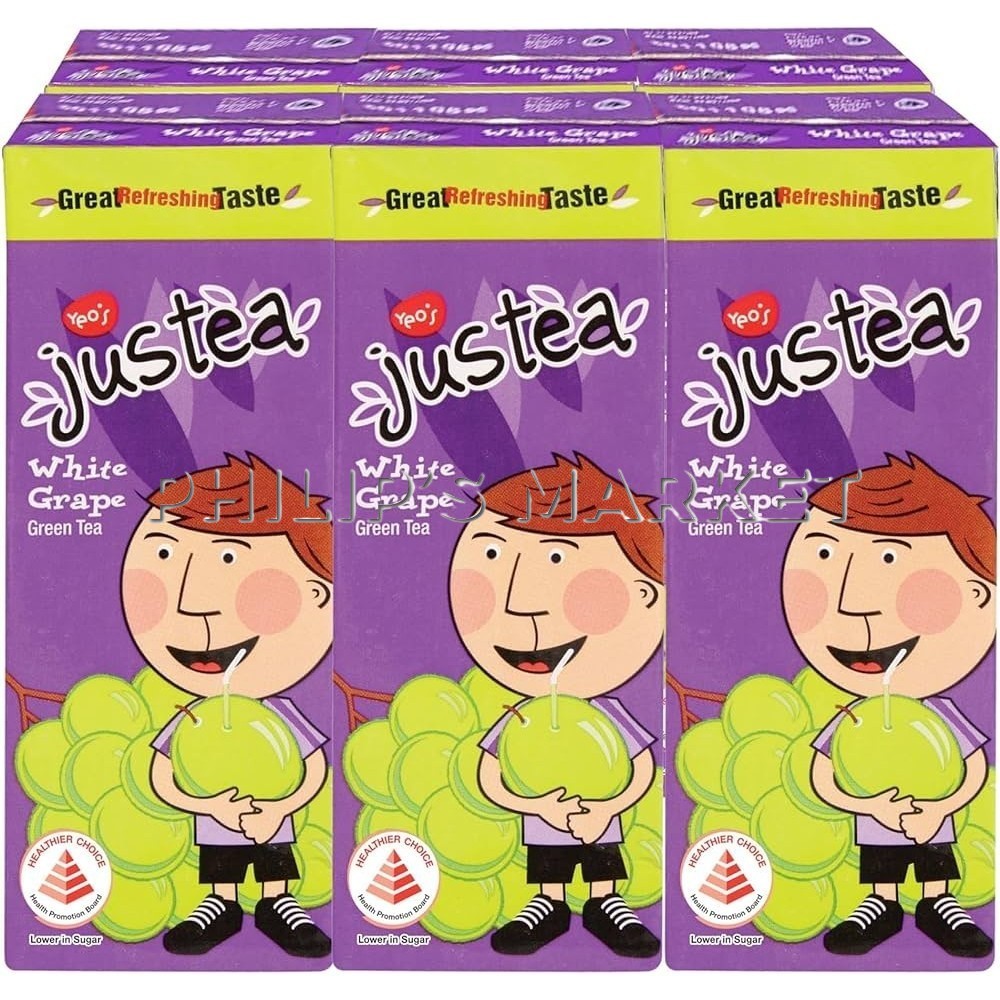Yeo's Justea White Grape Green Tea (6 x 250ml) | Shopee Singapore
