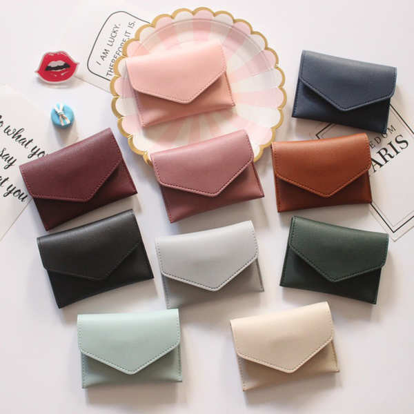 coin pouch Mini Ins Small Coin Purse Women's Simple Envelope Small Card ...