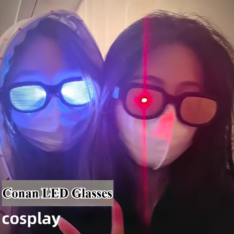 In Stock LED Technology Luminous Glasses Conan Same Funny Personality ...