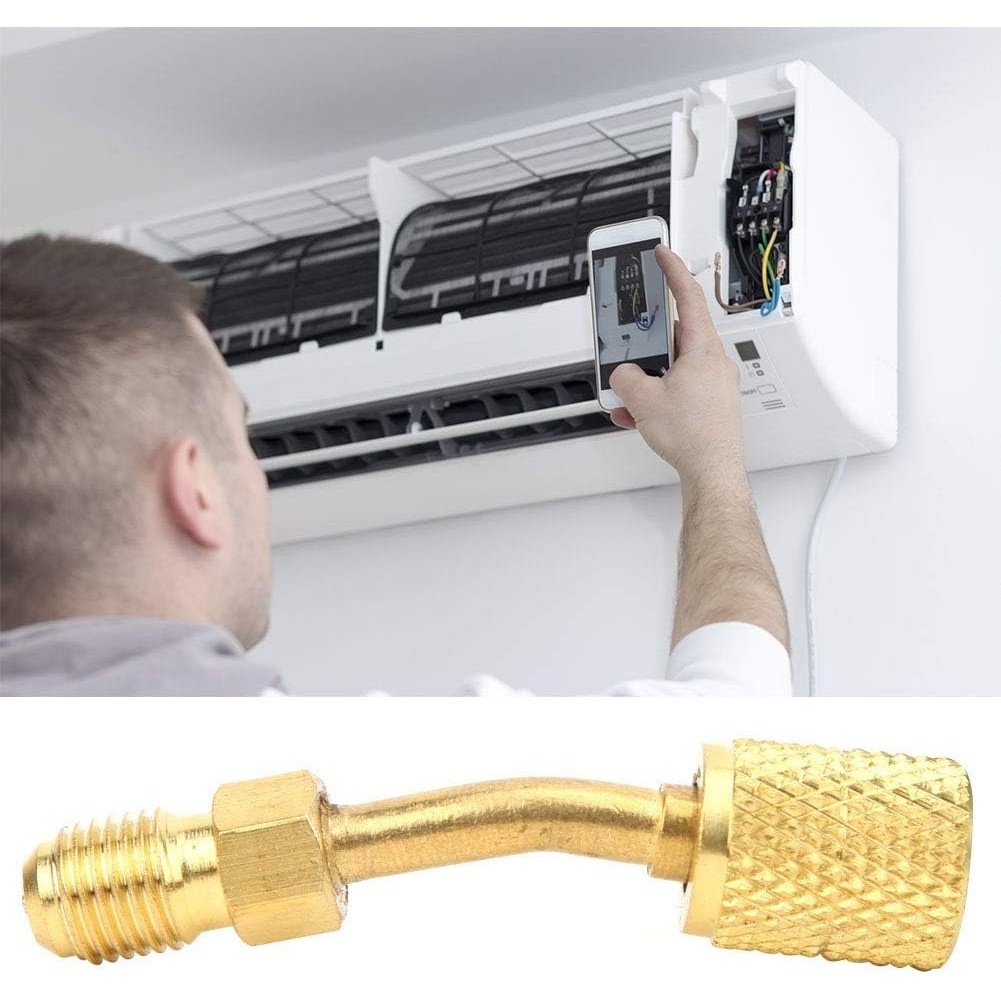 R410A Charging Vacuum Port Adapter R410A 1/4inch Male SAE to 5/16inch ...