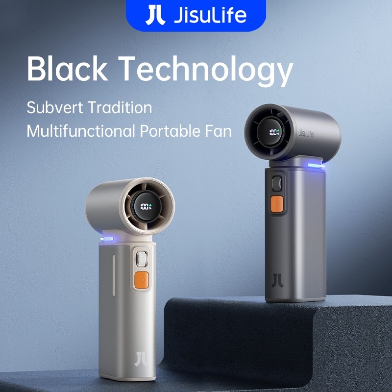 JISULIFE Handheld Fan Ultra 1 Jet Fan 9000 mAh 100 Speed LED Display ...