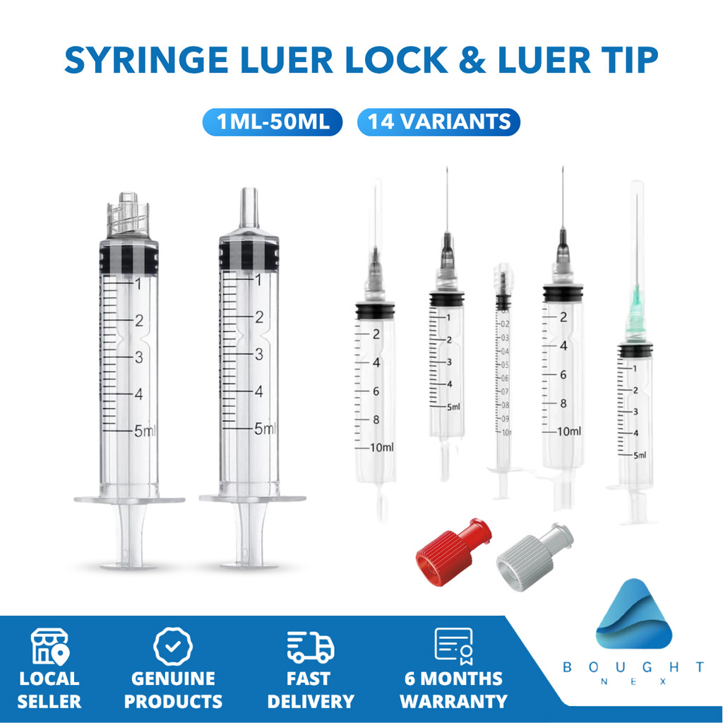 Syringe Luer Lock & Luer Tip 1ml-50ml / Syringe Cap - Sterile, Medical ...