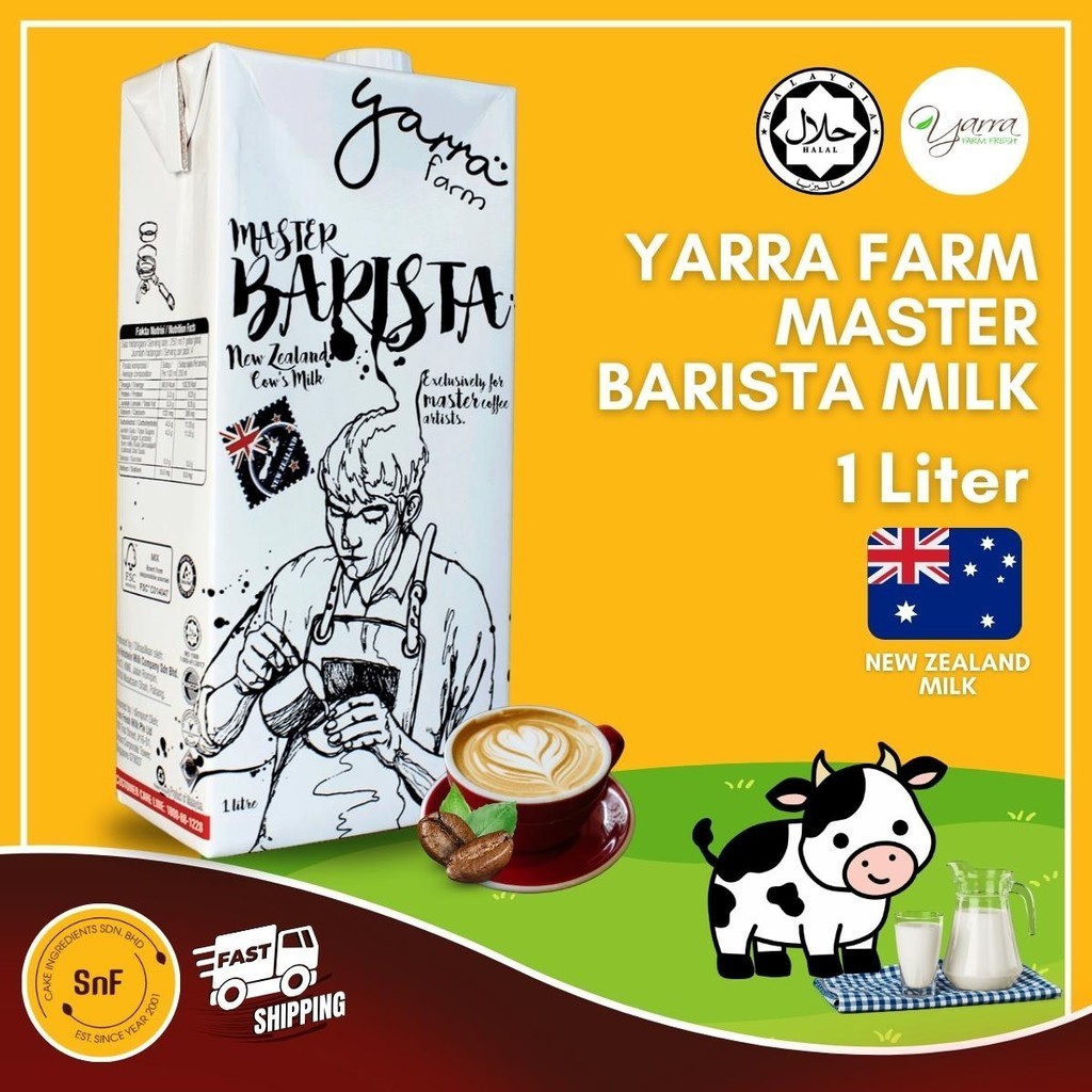 Yarra Master Barista UHT Milk Full Cream Barista Milk 1 Liter Halal ...