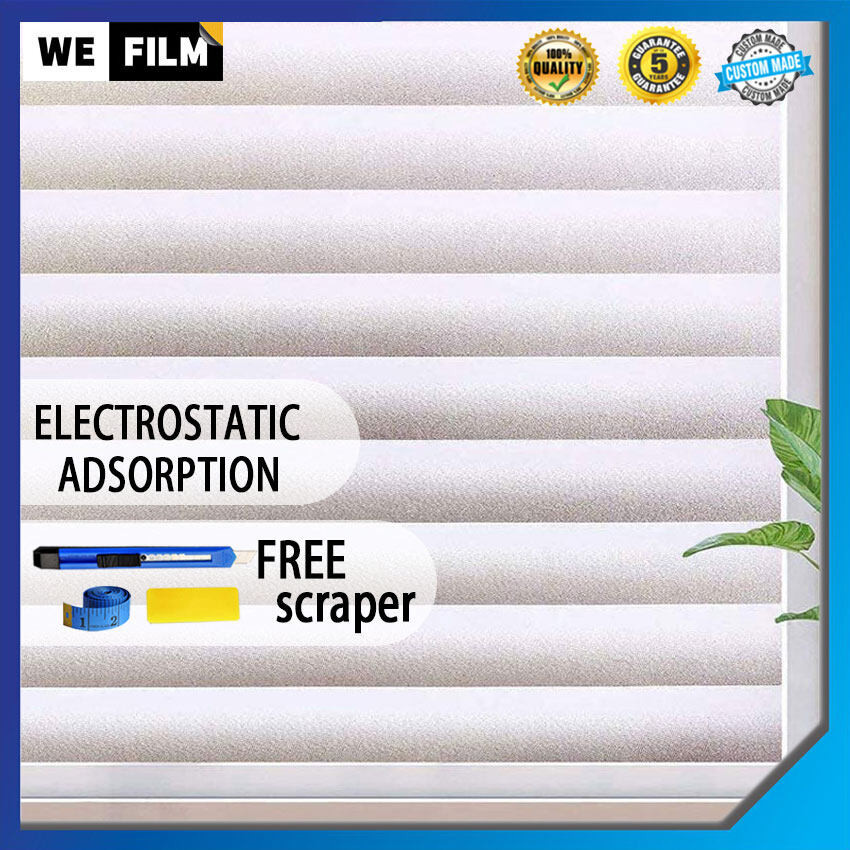 Glass Sticker Blinds Frosted Window Stickers No Glue Anti-UV Waterproof ...