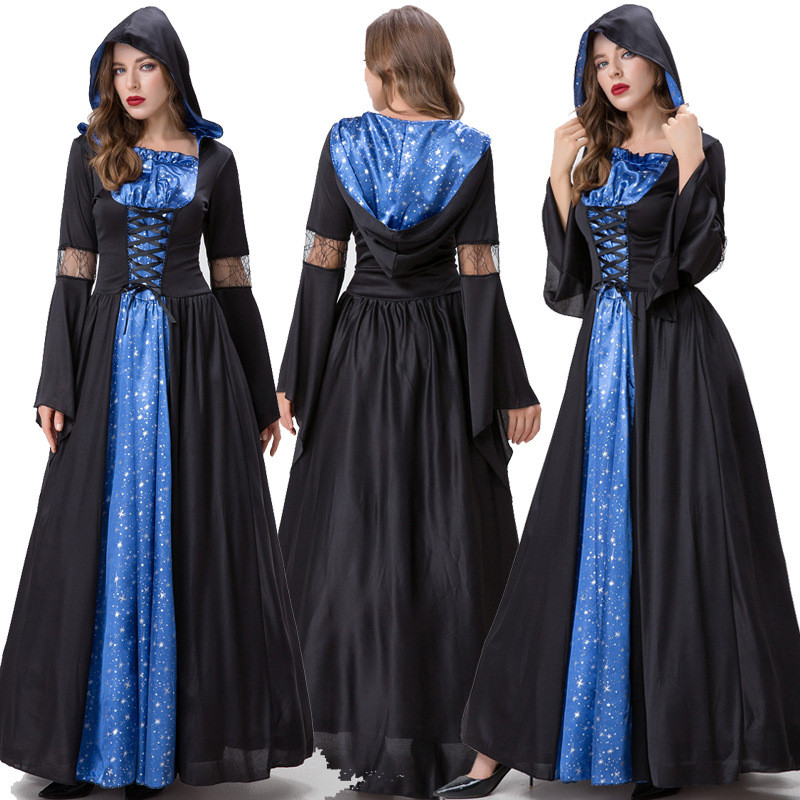 Halloween Horror Vampire Long Dress Carnival Party COS Death Dress ...