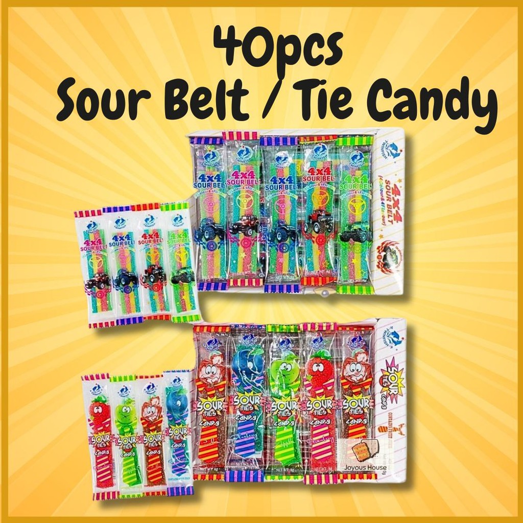 40pcs TwinFish Sour Ties/Sour Belt Childhood Candy 8g | Shopee Singapore